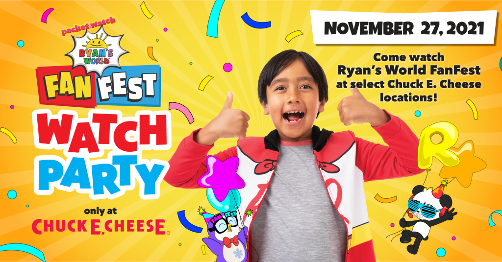 Ryan's World Fan Fest Watch Party at Chuck E. Cheese | Visit Baltimore