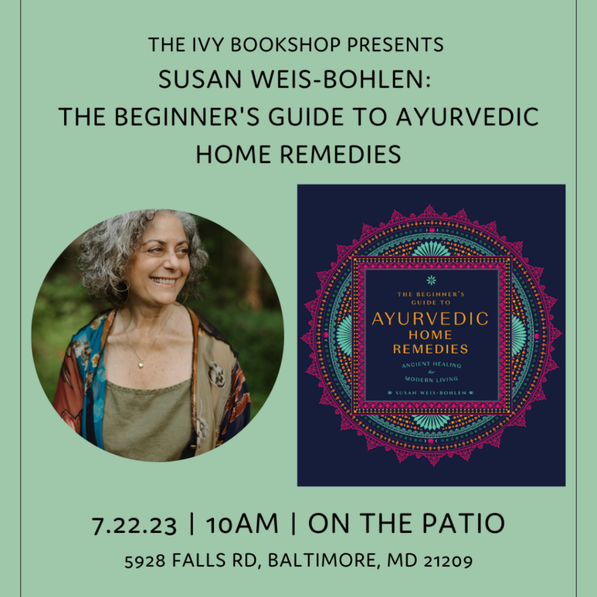 Susan Weis-Bohlen: The Beginner's Guide To Ayurvedic Home Remedies | Visit Baltimore
