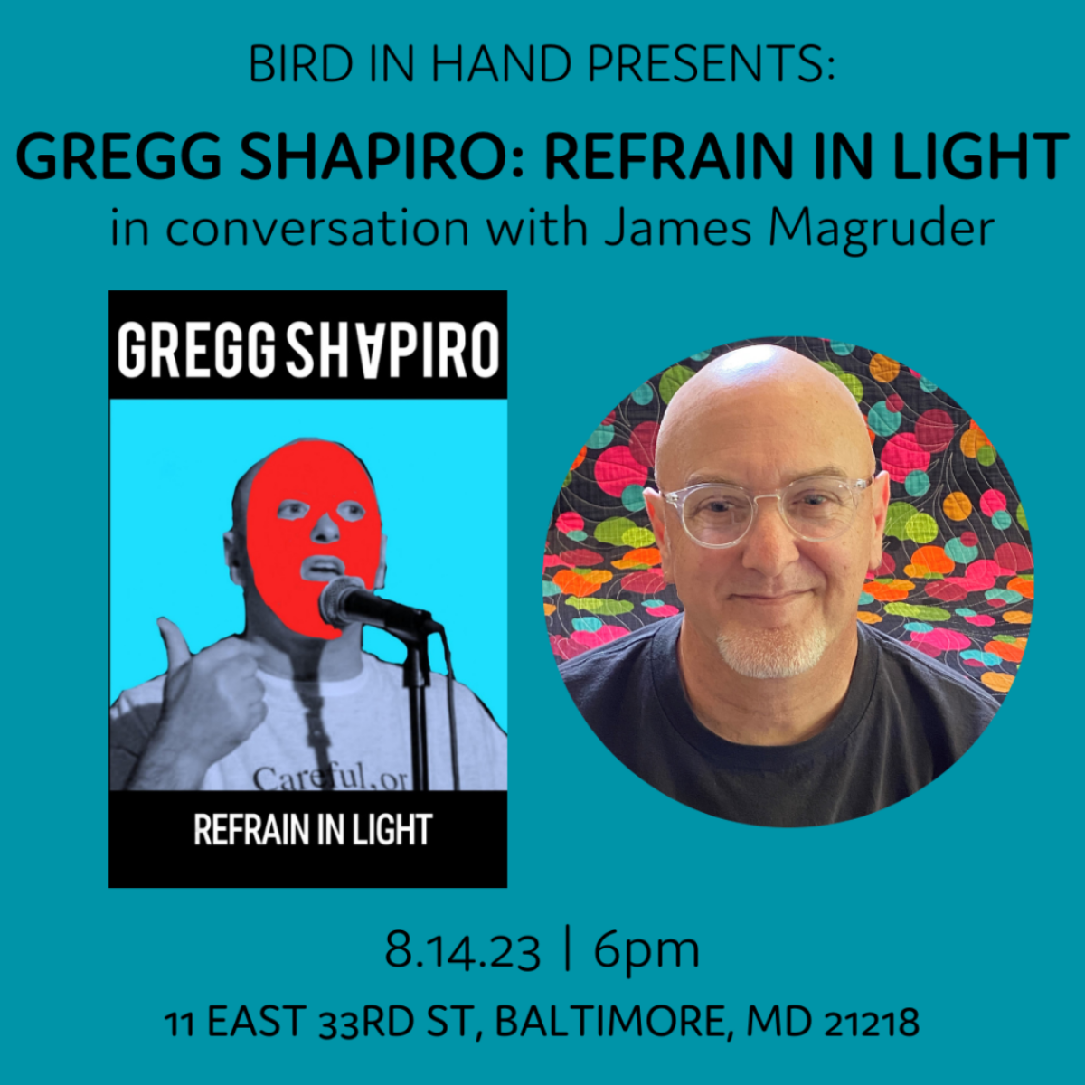 Gregg Shapiro: Refrain In Light (In Conversation With James Magruder) | Visit Baltimore