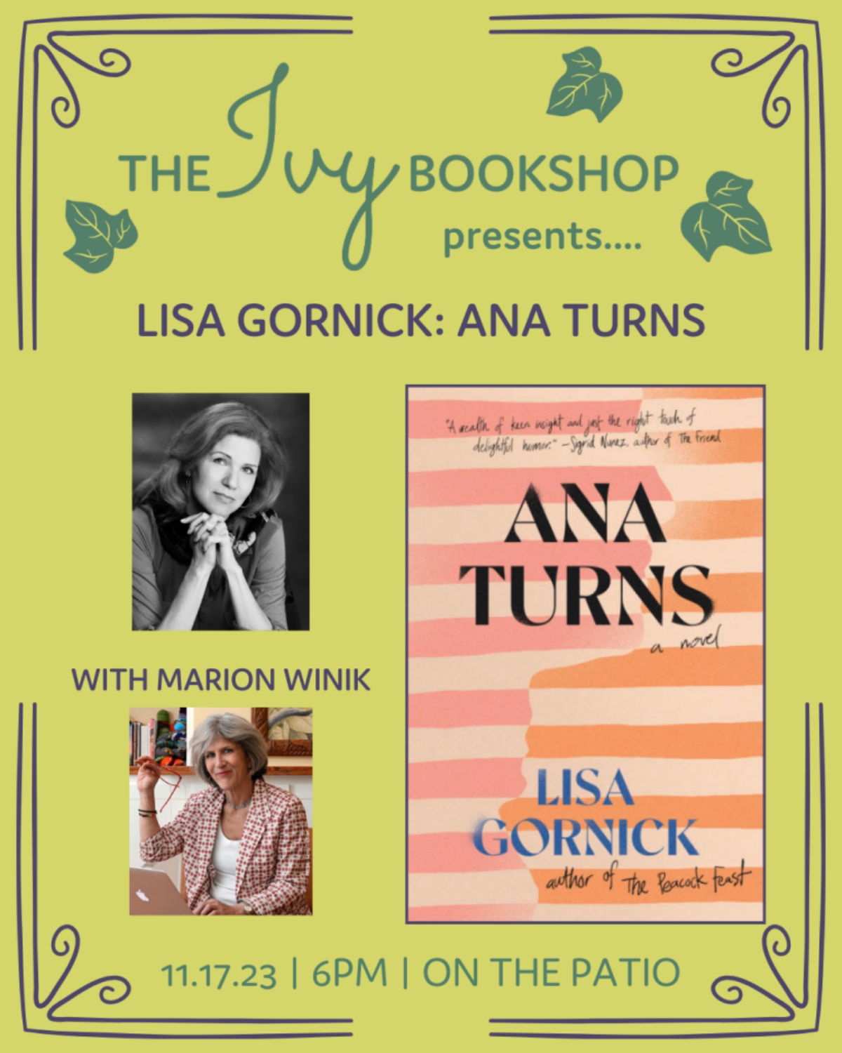 Lisa Gornick: ANA TURNS (With Marion Winik) | Visit Baltimore
