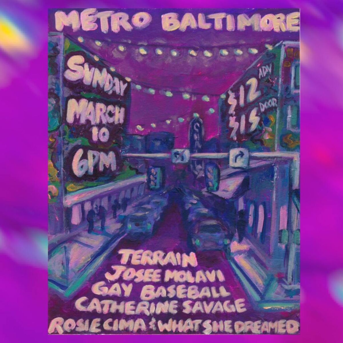 TERRAIN W/ JOSEE MOLAVI, GAY BASEBALL, CATHERINE SAVAGE AND ROSIE CIMA ...